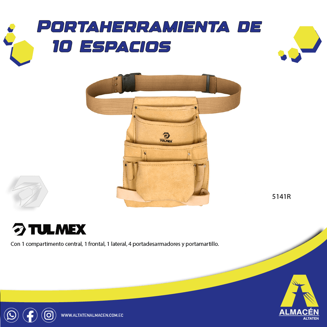 PORTAHERRA. CUERO 5141R DE 10 ESPACIOS TULMEX - ALMACÉN ALTATEN