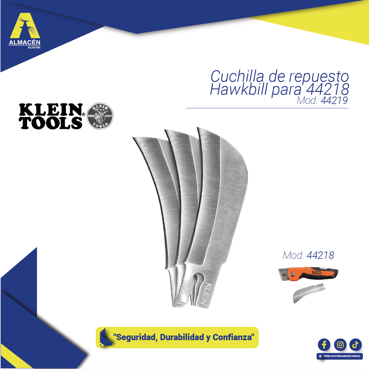 KIT REPUESTO NAVAJA MULTIUSO 44219 KLEIN - ALMACÉN ALTATEN